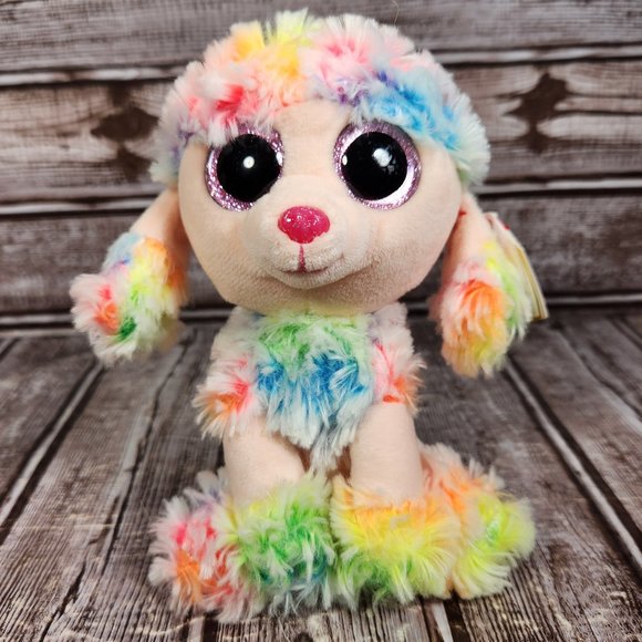 Ty | Toys | Ty Beanie Boo Rainbow Tie Dye Poodle Dog Puppy 6 Stuffed ...